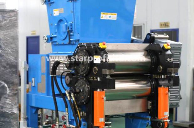 China rubber machine,rubber mixing equipment,twin screw sheeter,dump ...
