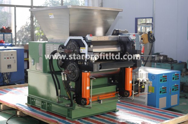 China rubber machine,rubber mixing equipment,twin screw sheeter,dump ...